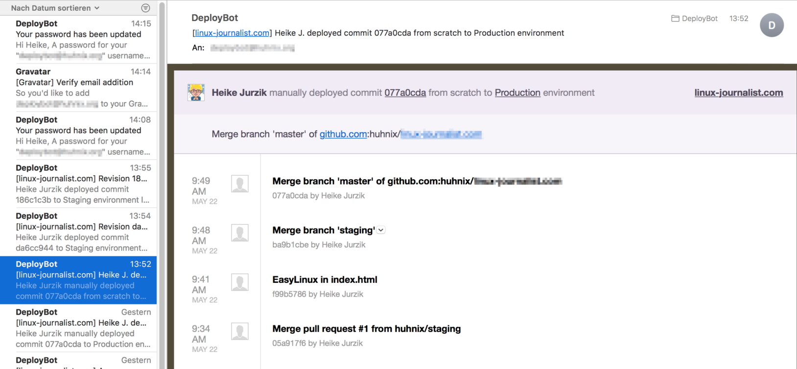 New DeployBot Feature: Email Notifications