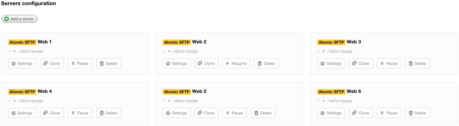 Deploy complex apps with Atomic SFTP deployments